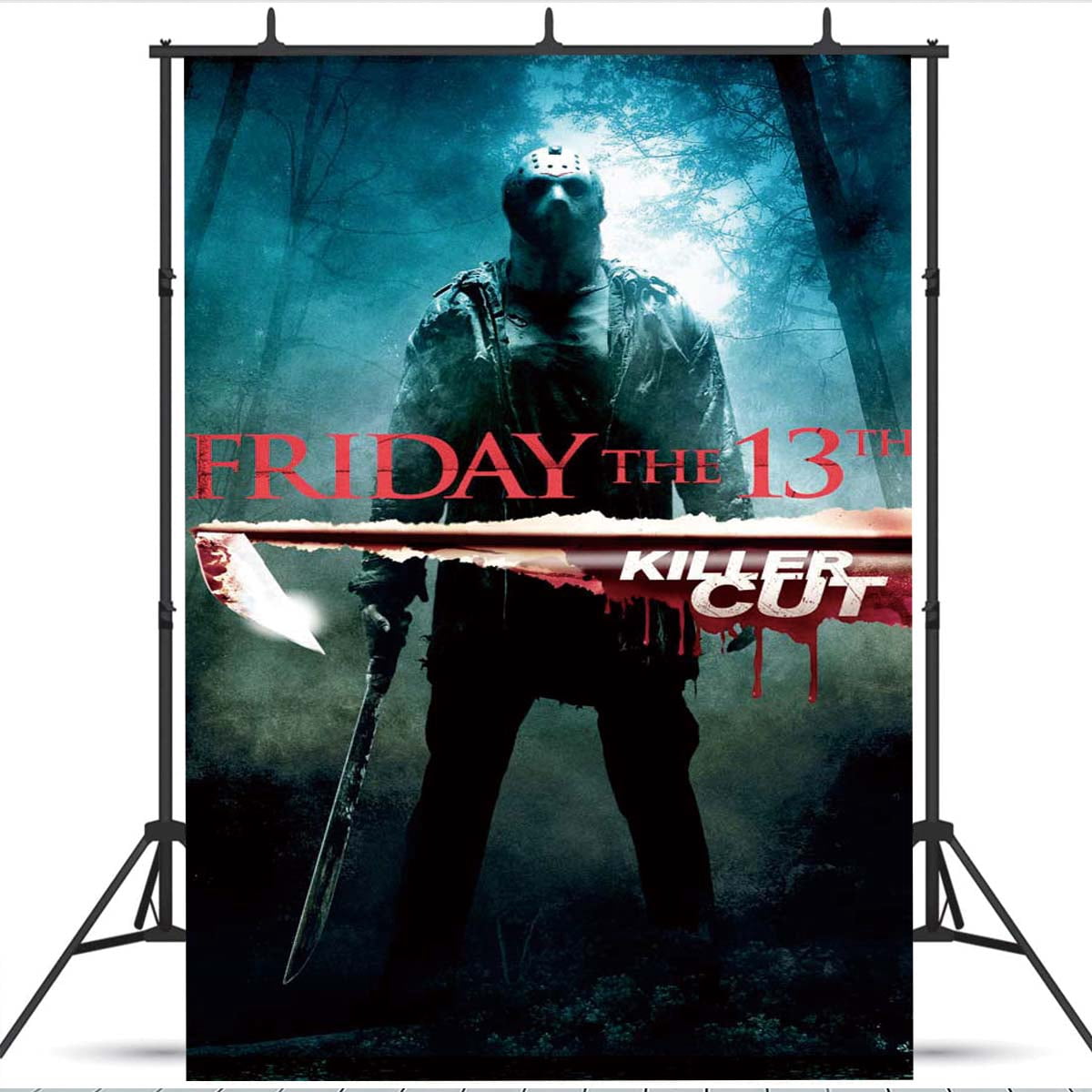 Jason Voorhees Friday The 13th school Backdrop Party Supplies Taspestry ...