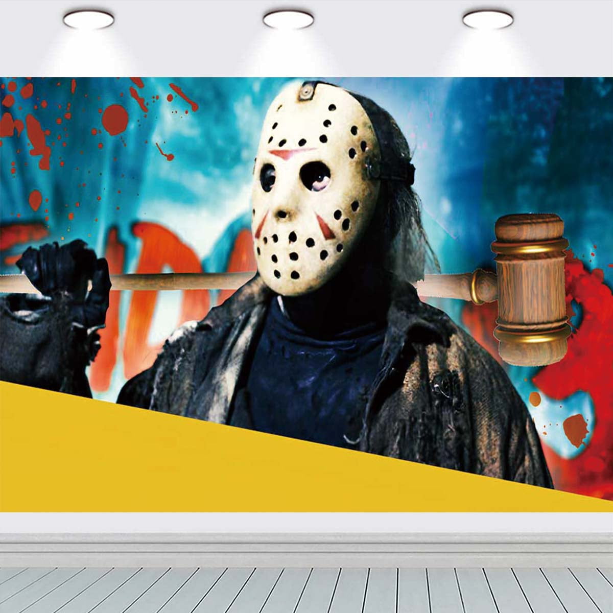 Jason Voorhees Friday The 13th school Banner Backdrop Background ...
