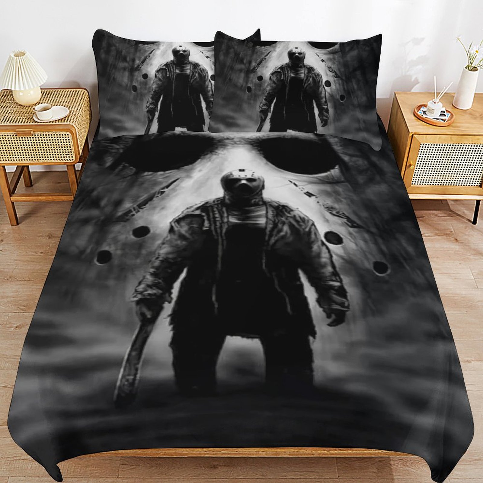 Jason Voorhees Horror Kids 3 Piece Bedding Set, Super Soft Printed ...