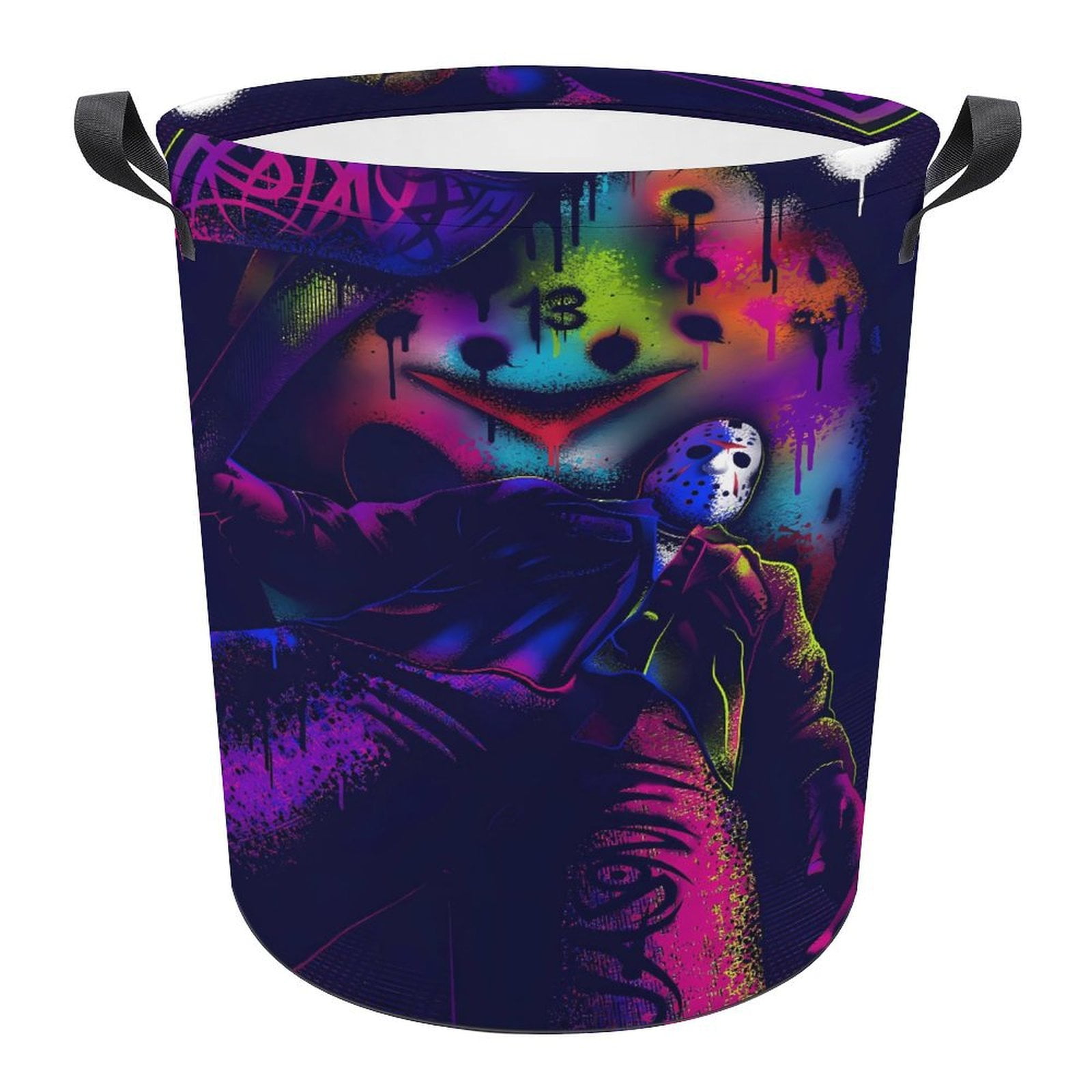 Jason-Voorhees Laundry Hamper, Round Collapsible Hamper Laundry Basket ...