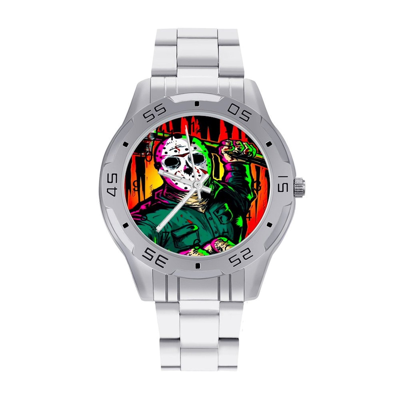 Jason Voorhees Mens Stainless Steel Watch Classic Work Business Casual ...