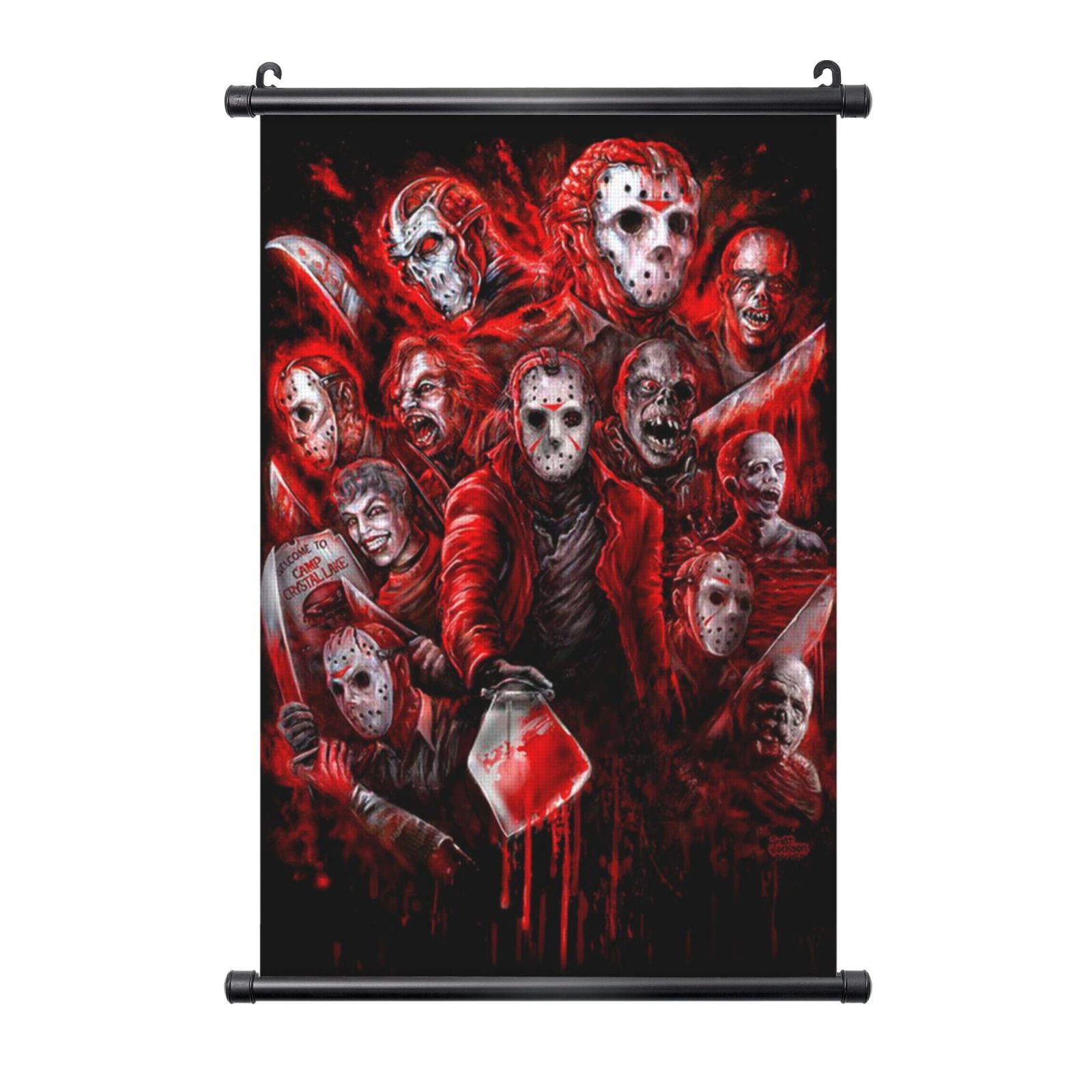 Jason Voorhees Poster Black Plastic Shaft Hanging Posters Wall Hanging ...