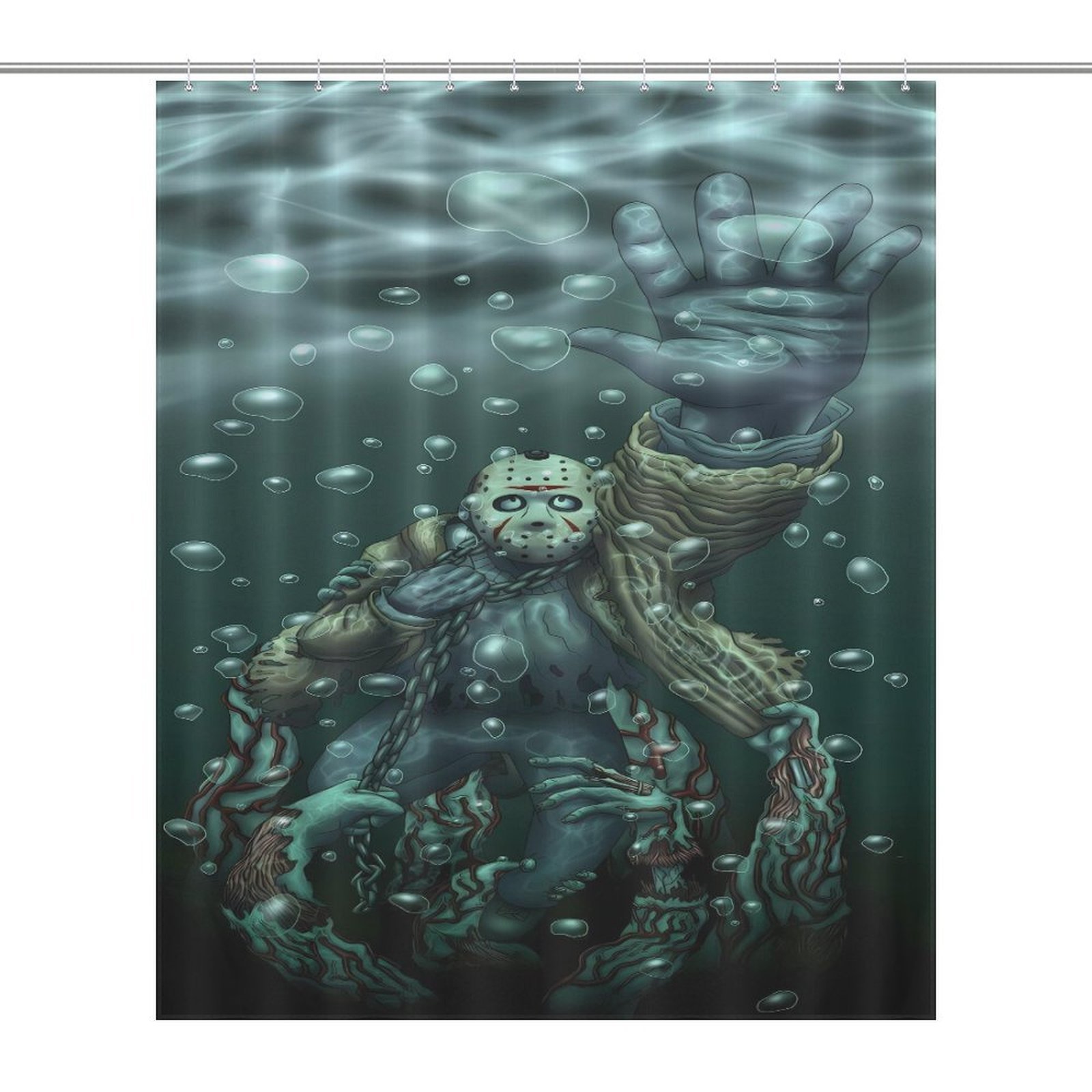 Jason Voorhees Shower Curtain, Bath Curtain Bathroom Home Decor ...
