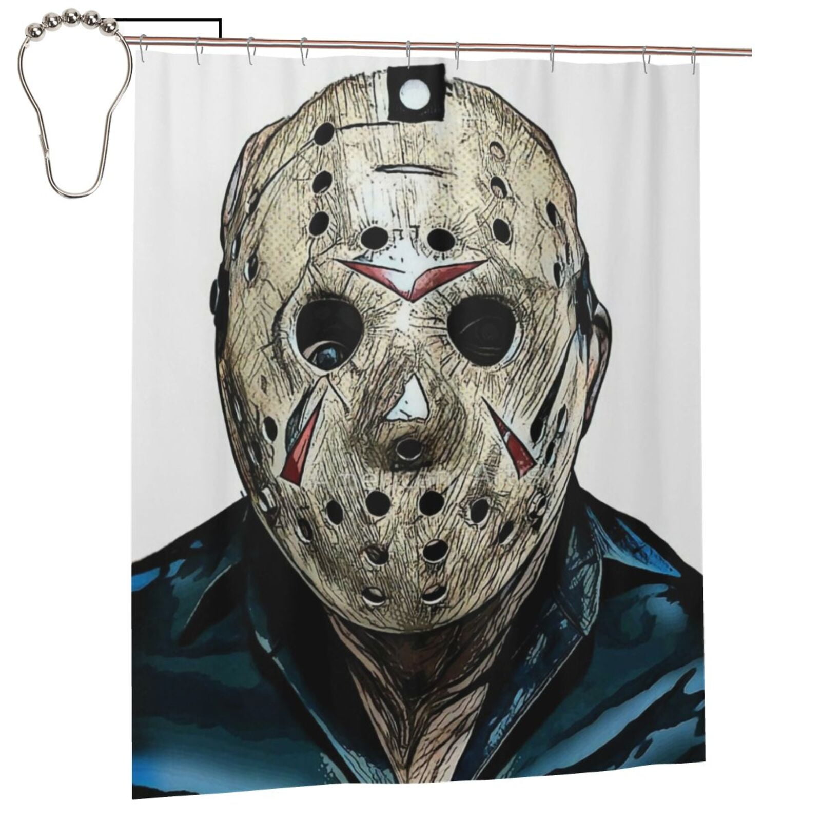 Jason Voorhees Shower Curtain, Waterproof Washable Decorative Shower ...