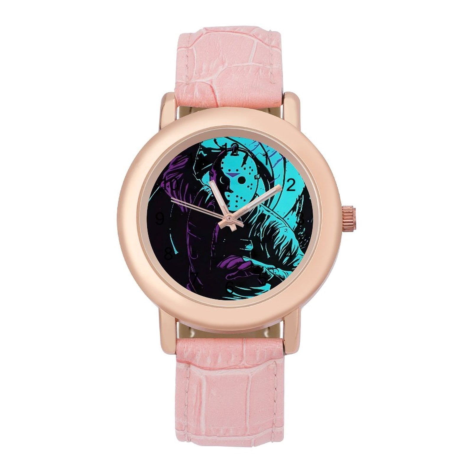 Jason Voorhees Soft Leather Strap Watch Adult Classic Ladies Leather ...