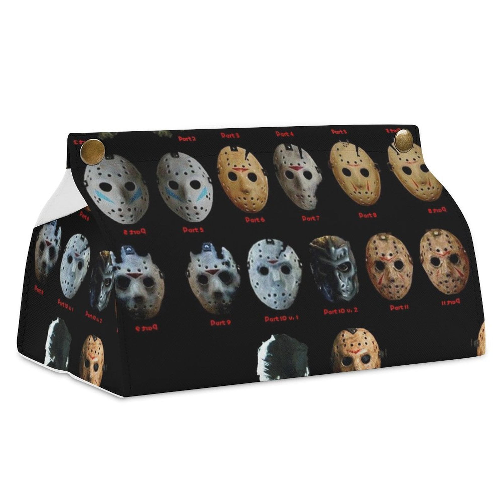 Jason Voorhees Tissue Box Cover Pu Leather Holder Facial Tissue Case ...