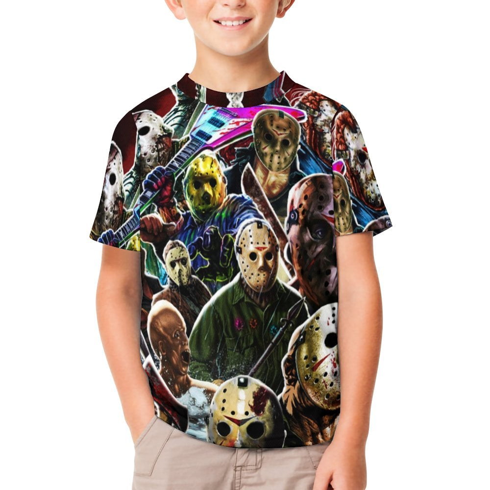 Jason Voorhees Unisex T-Shirt for Boys Girls Short Sleeve Sports Top ...