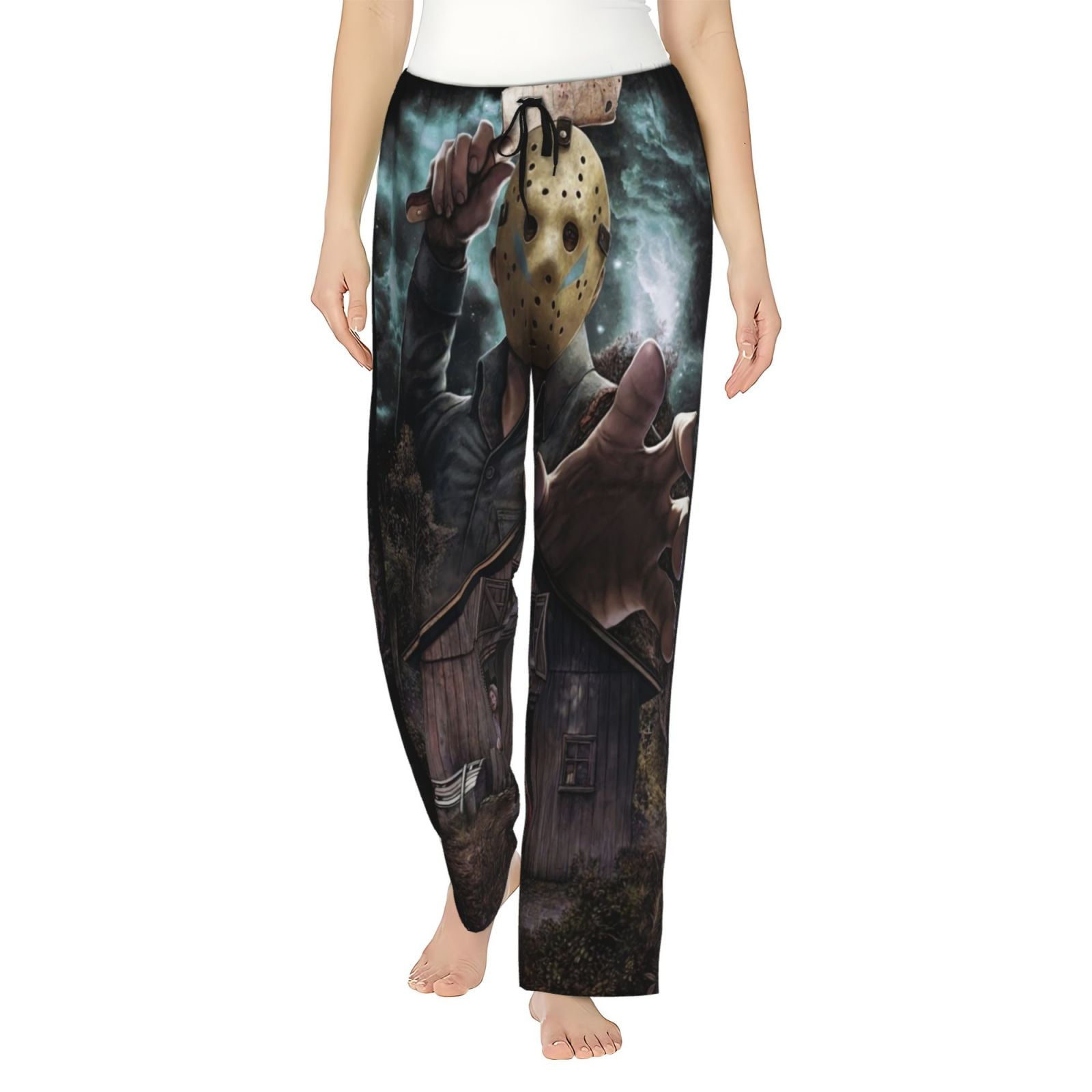 Jason Voorhees Women's Pajama Pants, Comfy All Over Print Lounge Pants ...