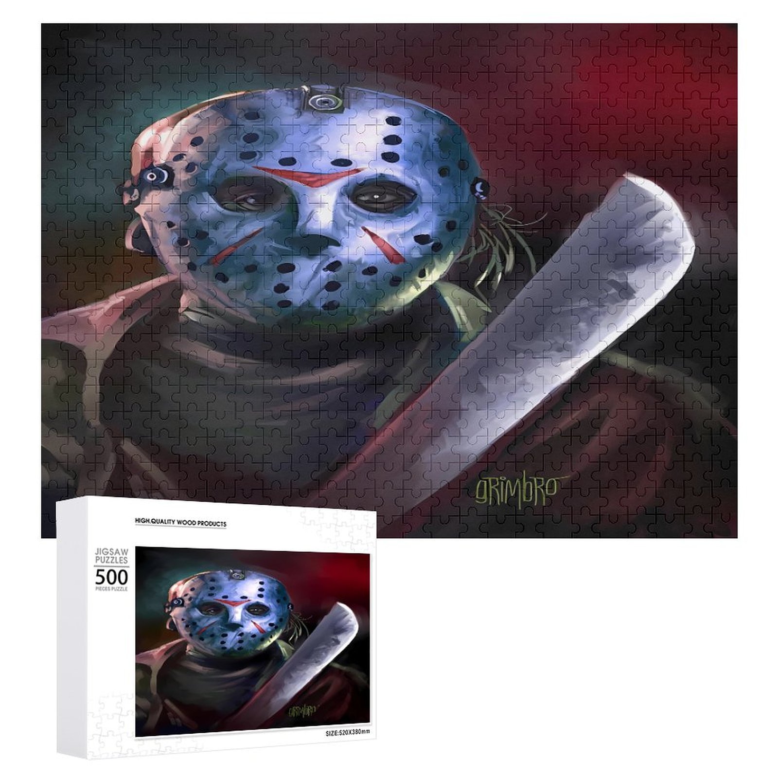 Jason Voorhees Wooden Picture Puzzle-Eco-Friendly Wood, Educational Toy ...