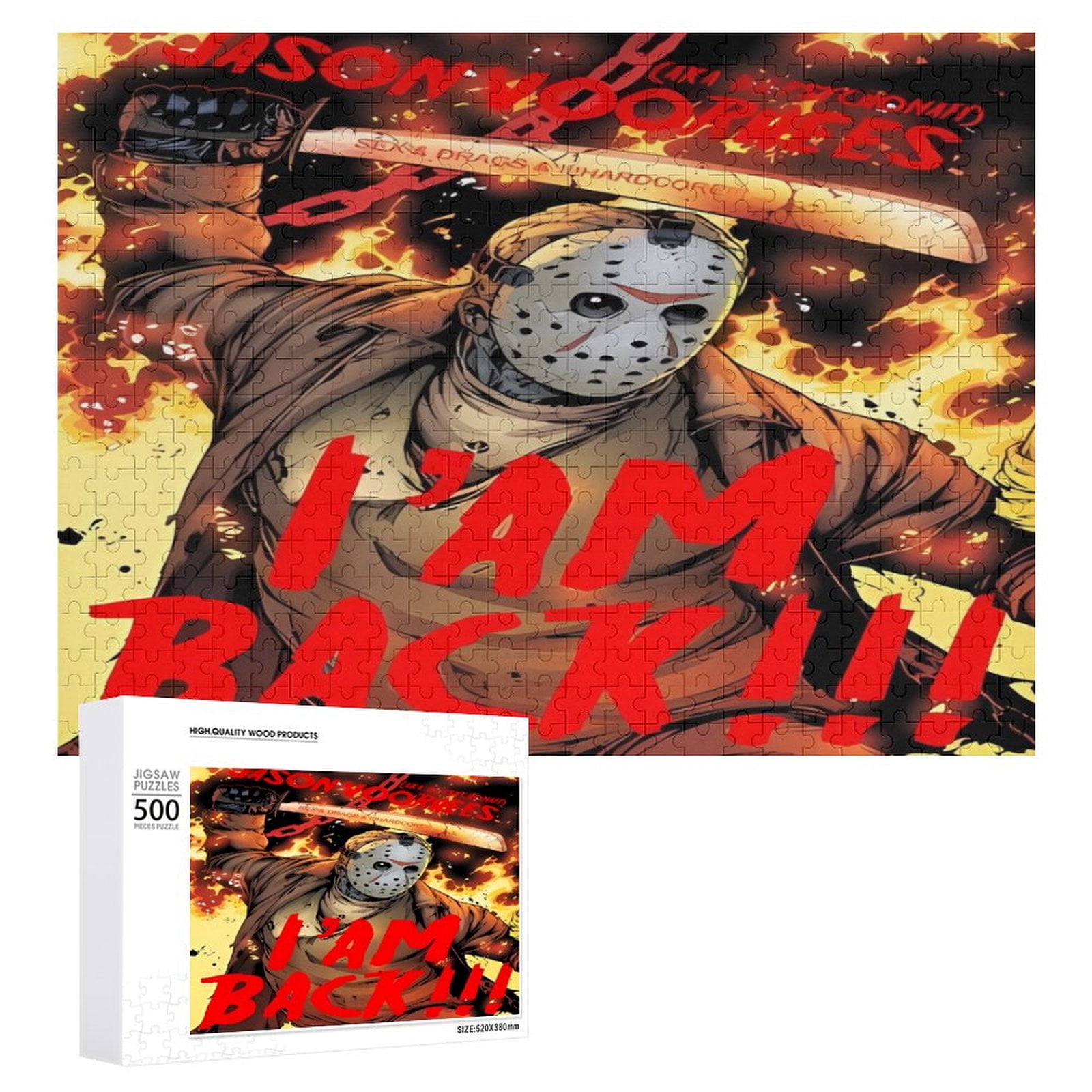 Jason Voorhees Wooden Picture Puzzle-Eco-Friendly Wood, Educational Toy ...
