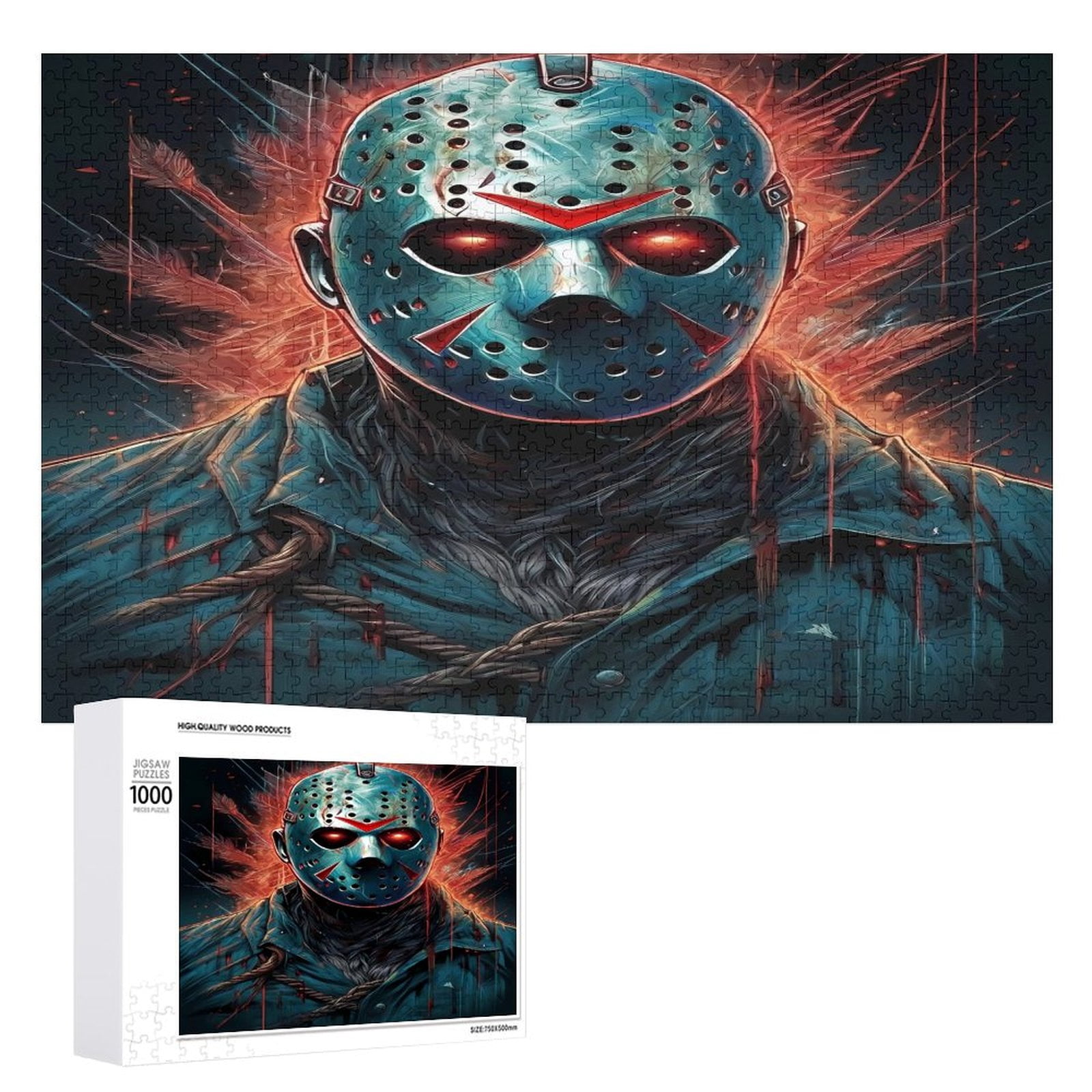 Jason Voorhees Wooden Picture Puzzle-Eco-Friendly Wood, Educational Toy ...