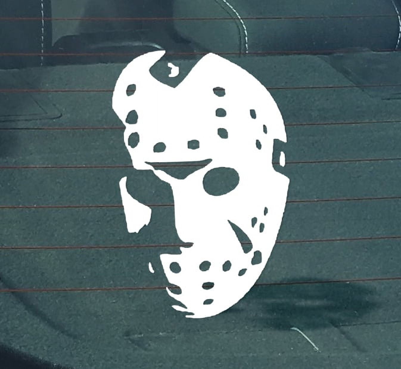 Jason Vorhees Decal Sticker | 5.5-Inches Tall | White Vinyl Decal ...