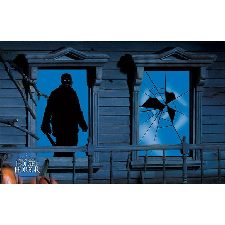 Jason Silhuett Friday The 13th, Jason Voorhees Window Silhouette Decal