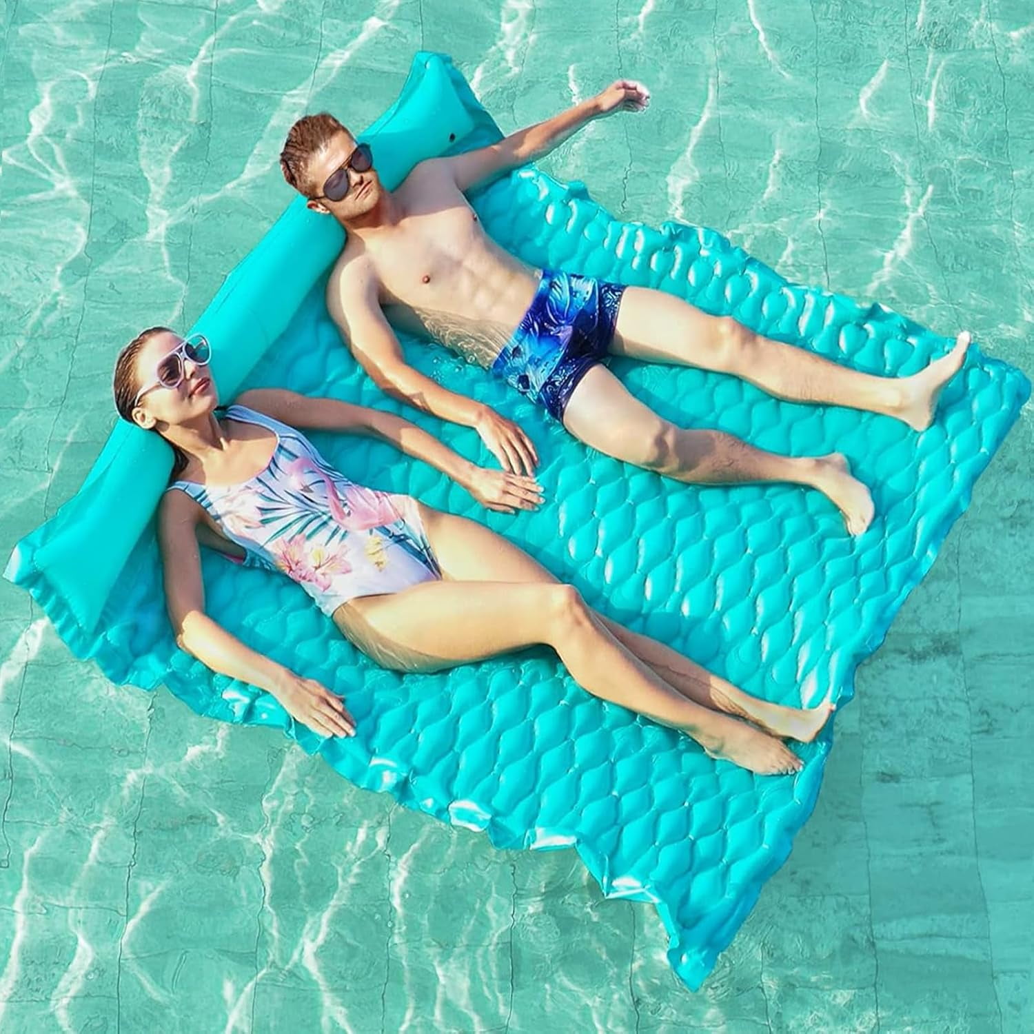 Jasonwell Floating Mat Pool Floats - Giant Inflatable Pool Float Lake Raft Lounge Floating Water ...