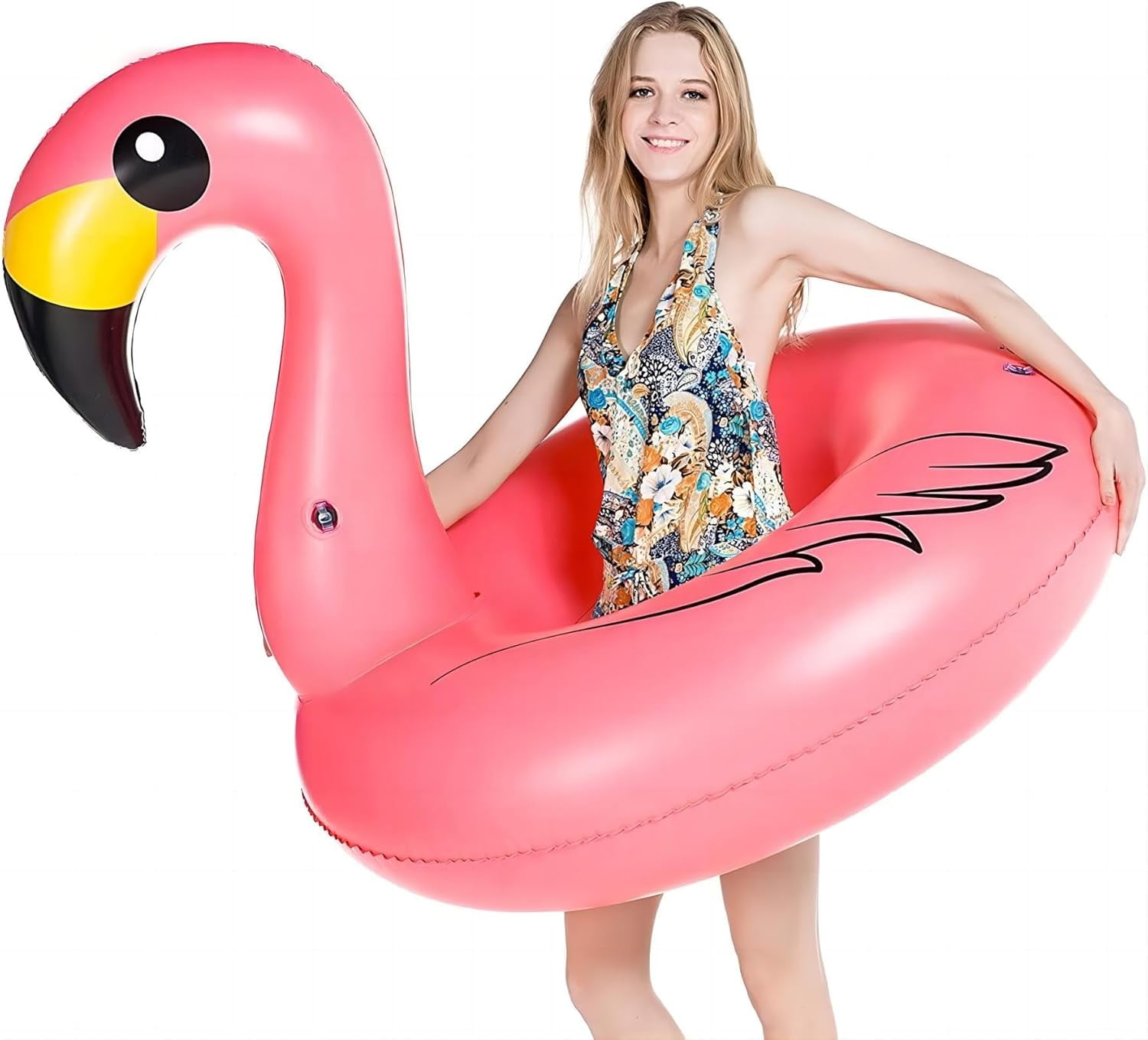 Jasonwell Giant Inflatable Flamingo Pool Floats Party Float Tube with Fast Valves Summer Beach ...
