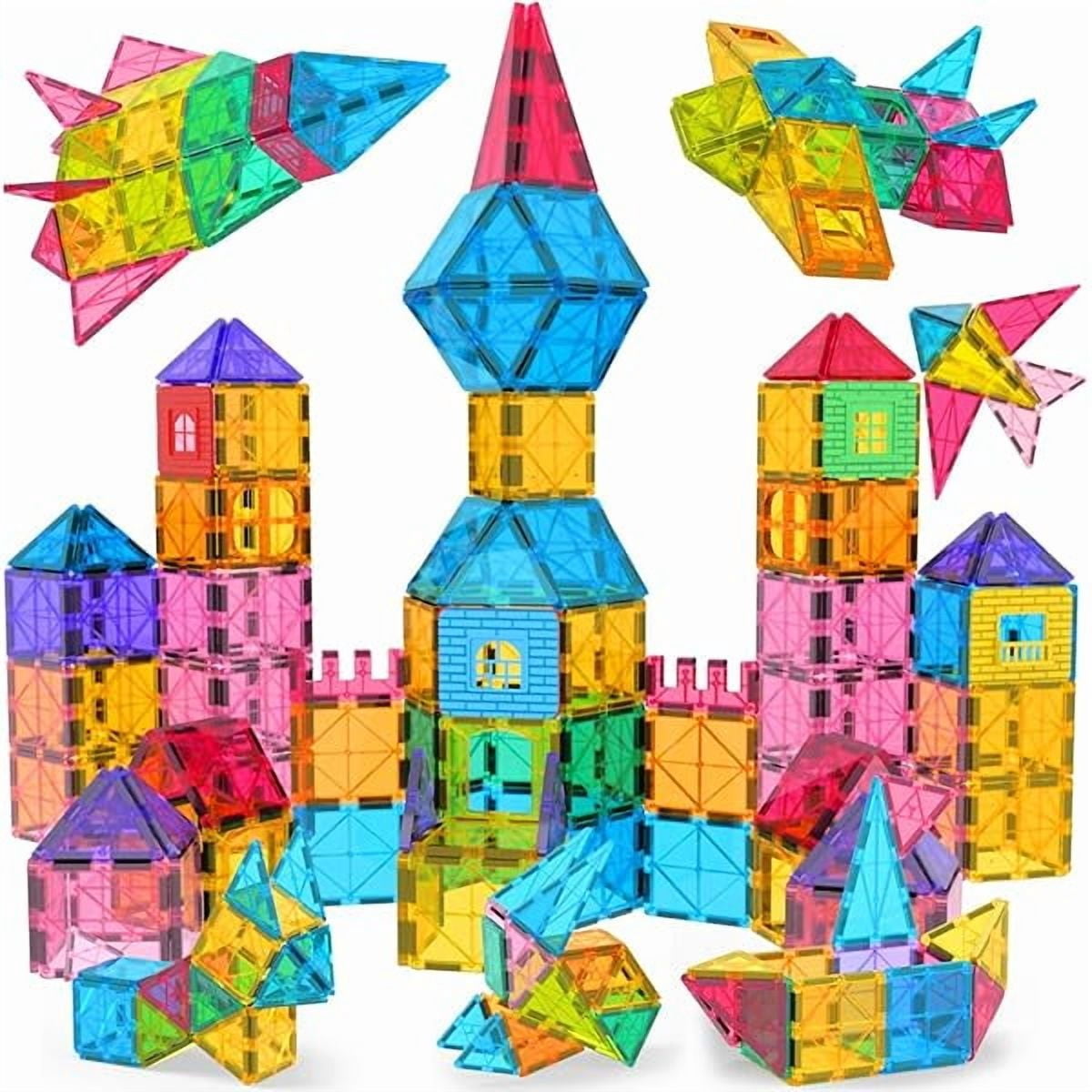 Jasonwell Magnetic Tiles Kids Magnetic Blocks Building Sets 3D Magnet ...