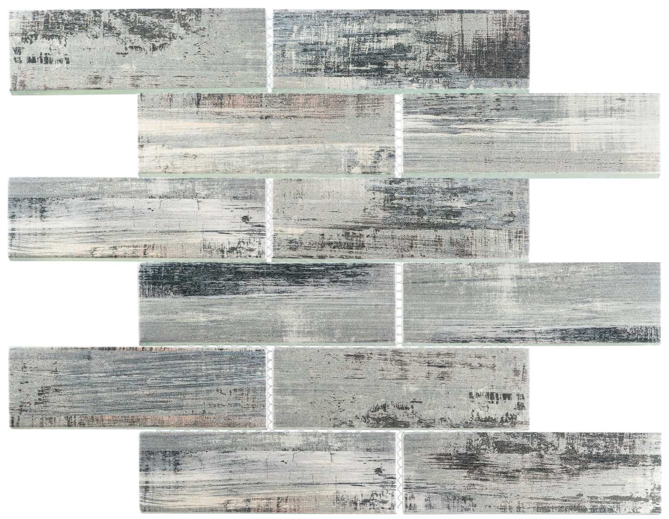 Jasper 2" x 6" Glass Brick Joint Mosaic Tile - Walmart.com