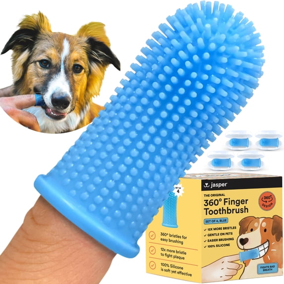 Jasper Dog Toothbrush, 360 Degree Dog Tooth Brushing Kit, Cat ...