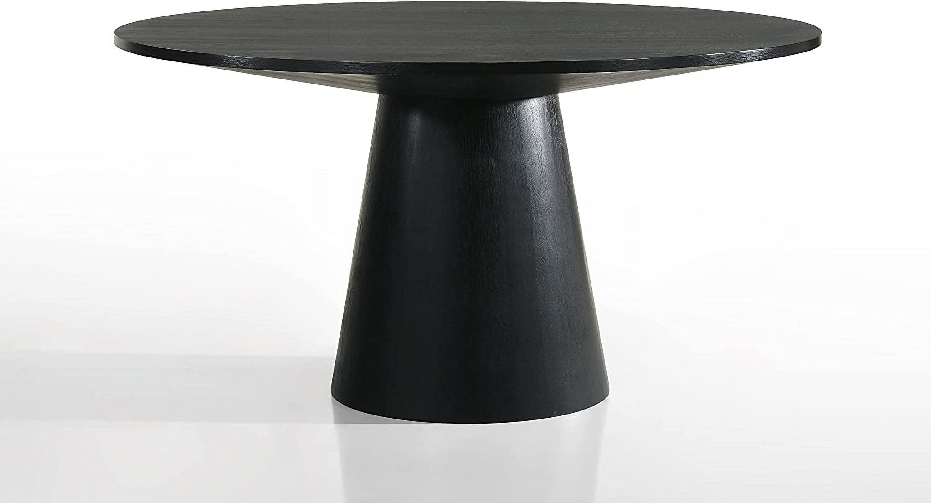 Jasper Ebony Black 59" Wide Contemporary Round Dining Table - Walmart.com
