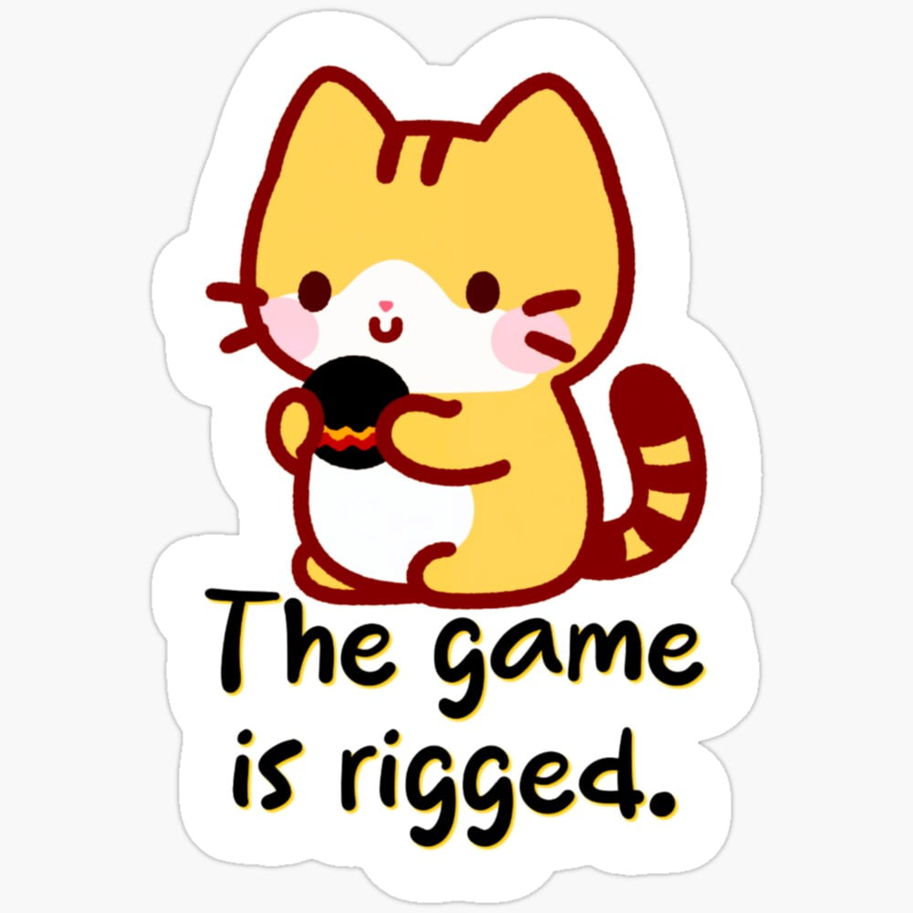 Jasper Everpaw - The Game Is Rigged Sticker Phone Decal Water Bottle ...