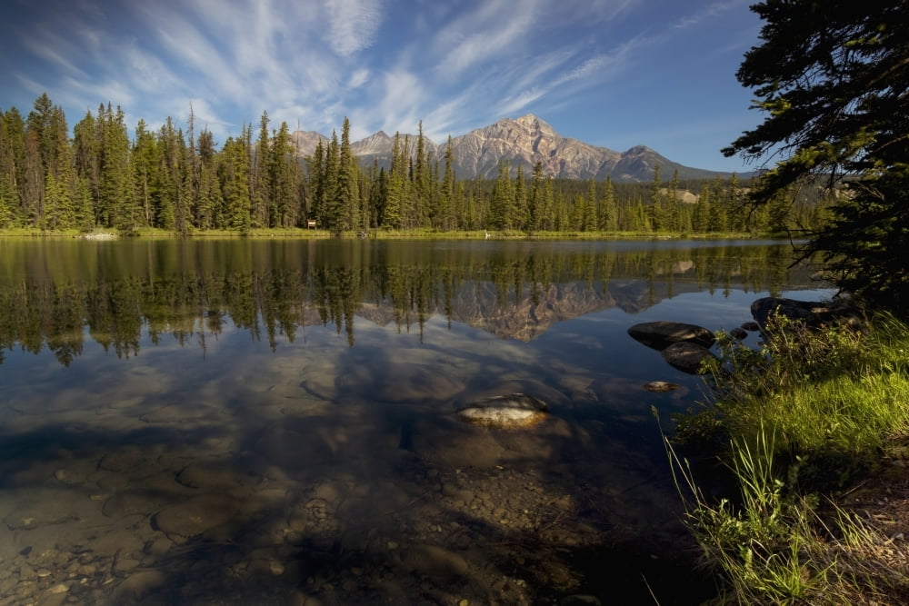 Jasper Park Lodge with Pyramid mountain in the distance Jasper National ...