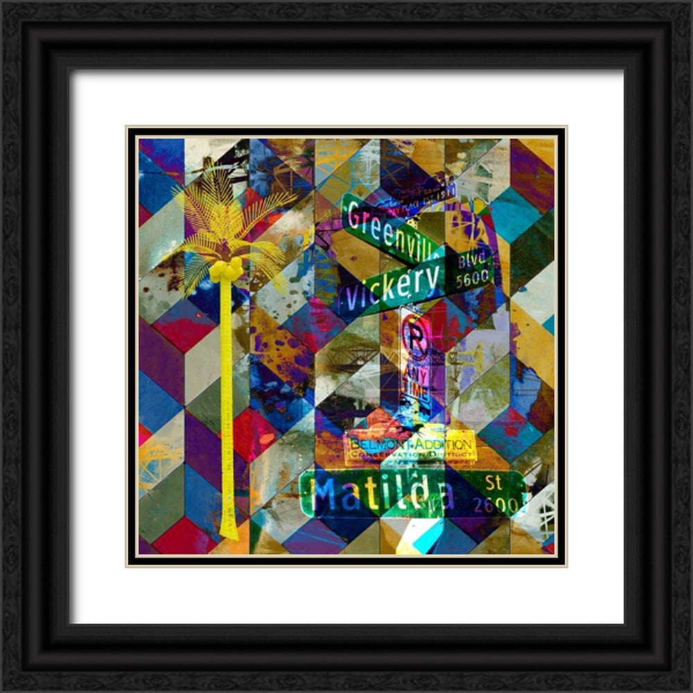 Jasper, Sisa 12x12 Black Ornate Wood Framed with Double Matting Museum ...