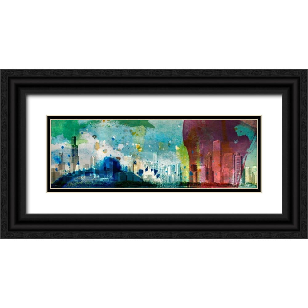 Jasper, Sisa 24x11 Black Ornate Wood Framed with Double Matting Museum ...