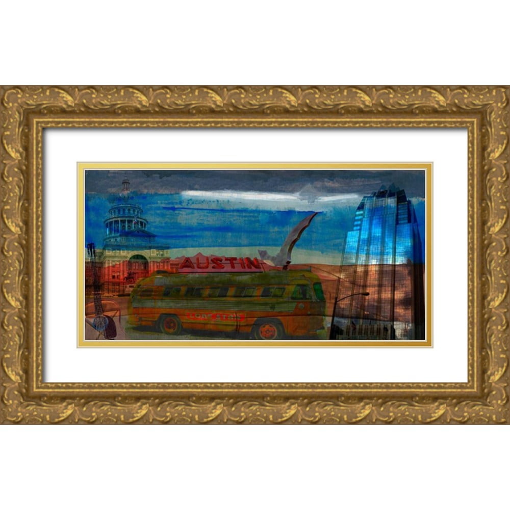 Jasper, Sisa 24x14 Gold Ornate Wood Framed with Double Matting Museum ...