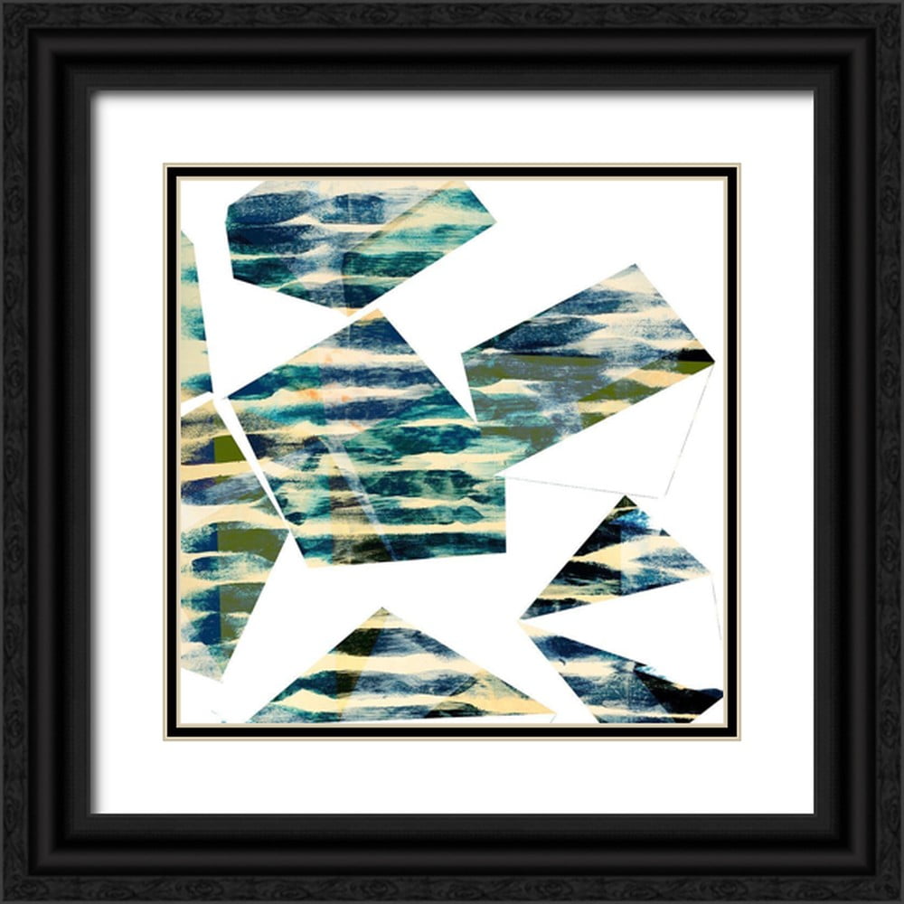 Jasper, Sisa 26x26 Black Ornate Wood Framed with Double Matting Museum ...