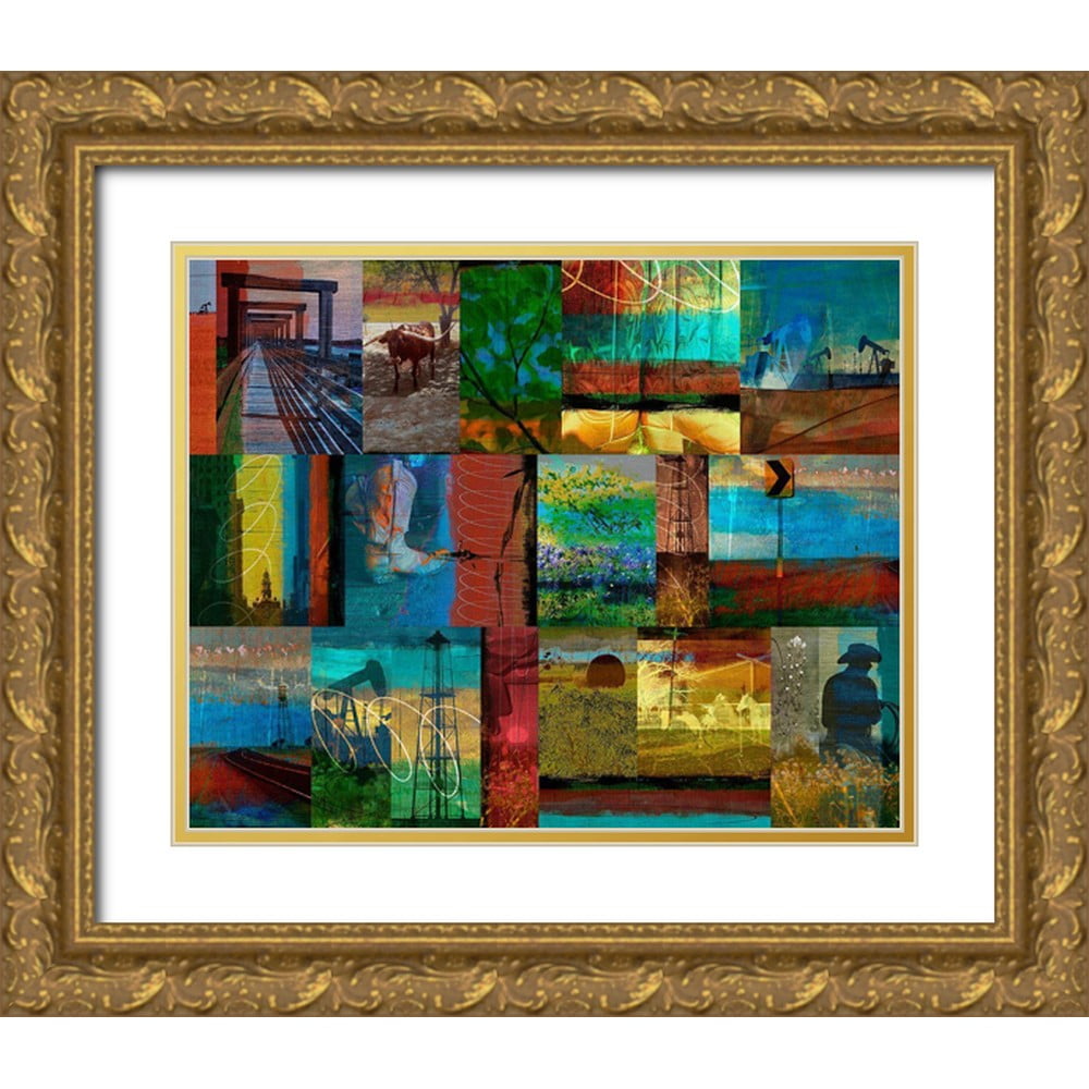 Jasper, Sisa 32x26 Gold Ornate Wood Framed with Double Matting Museum ...