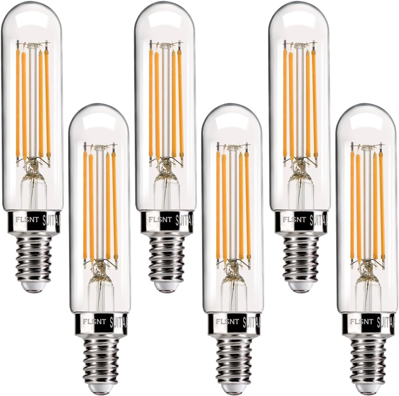 Jaspertronics™ 60W Eqv Candelabra LED Bulbs Dimmable T6/T25 LED Light ...