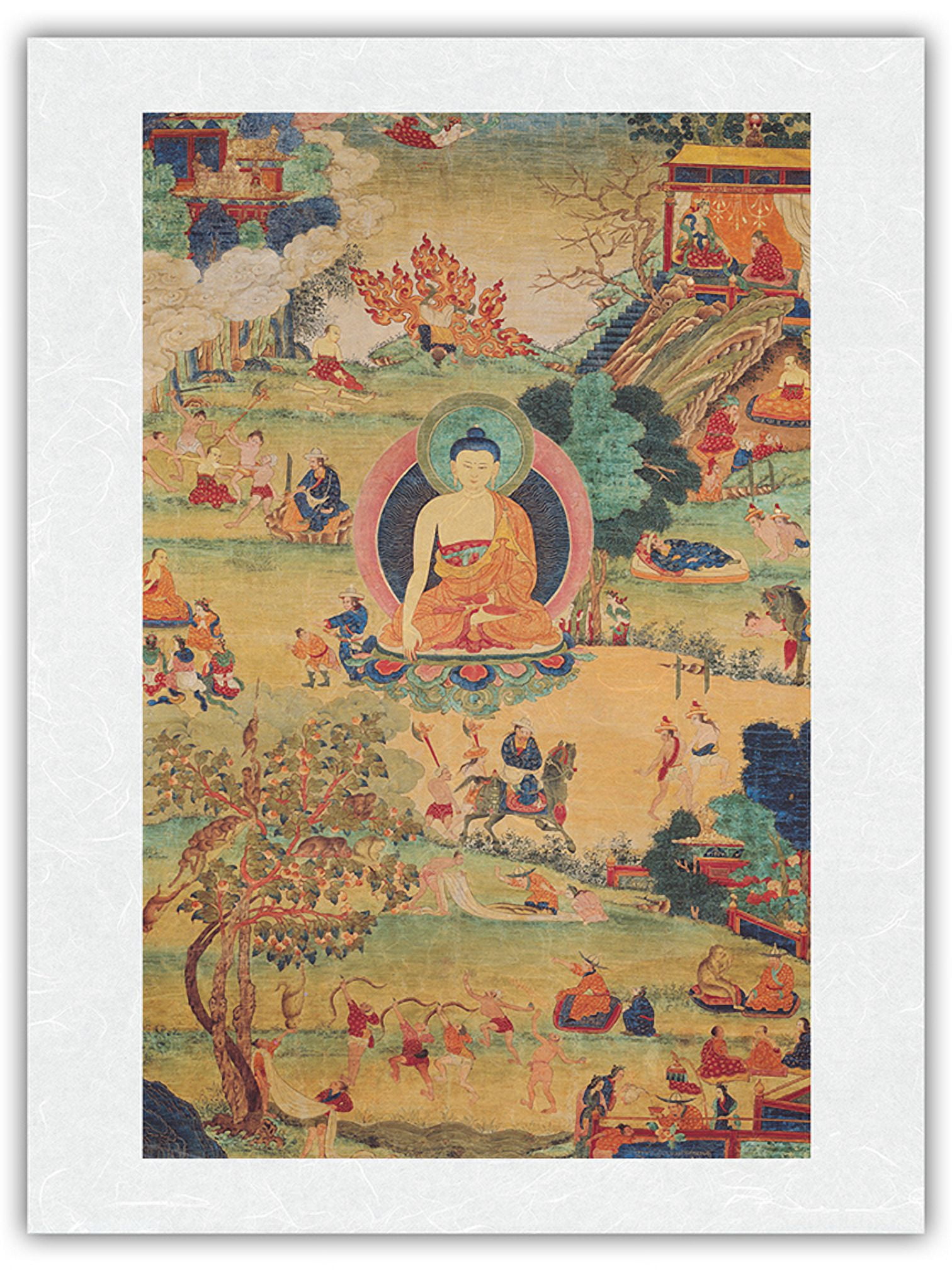 Jataka - Tales Of The Shakyamuni Buddha - Vintage Tibetan Thangka ...