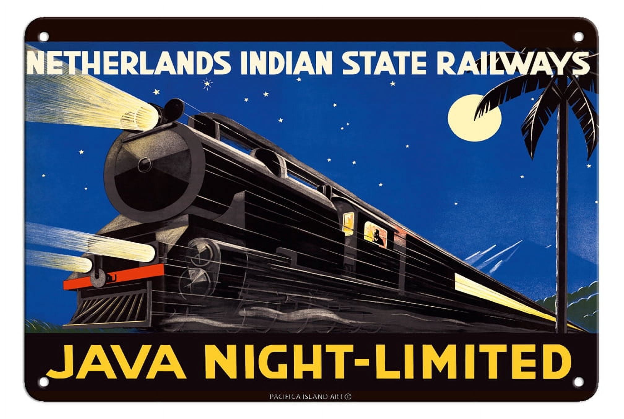 Java Dutch East Indies - Java Night-Limited - Netherlands Indian State Railways - Vintage ...