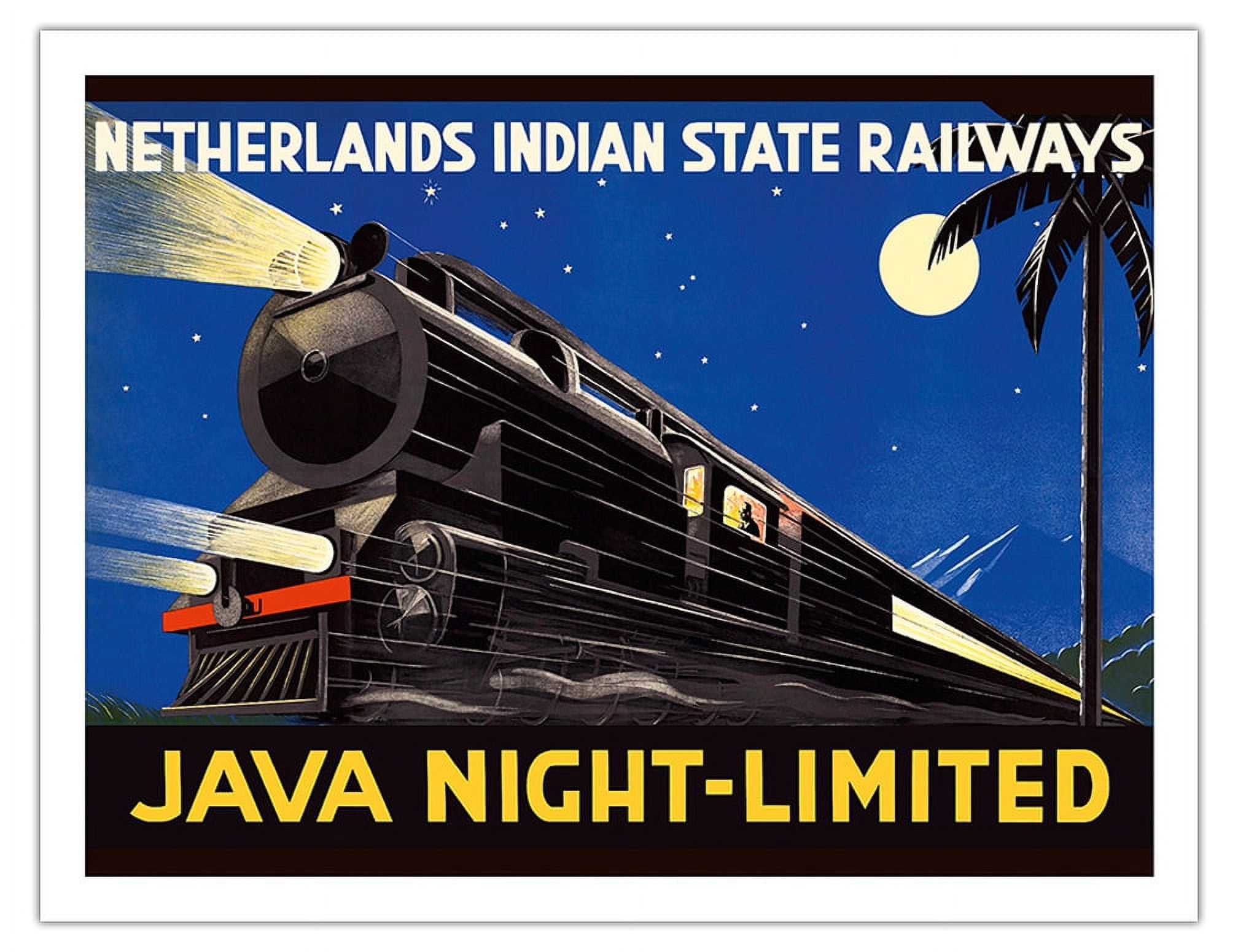 Java Dutch East Indies - Java Night-Limited - Netherlands Indian State Railways - Vintage ...