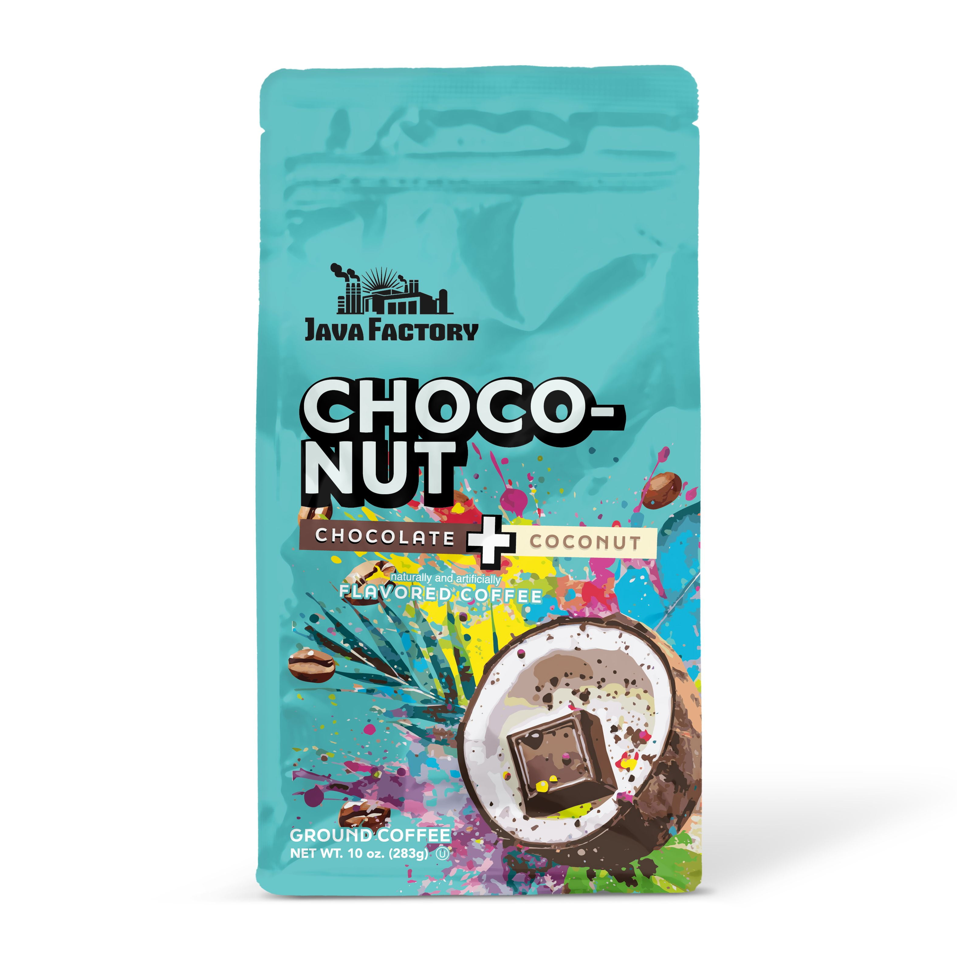 Java Factory Choconut Flavored Ground Coffee Bags, 6 pk, 10 oz each ...
