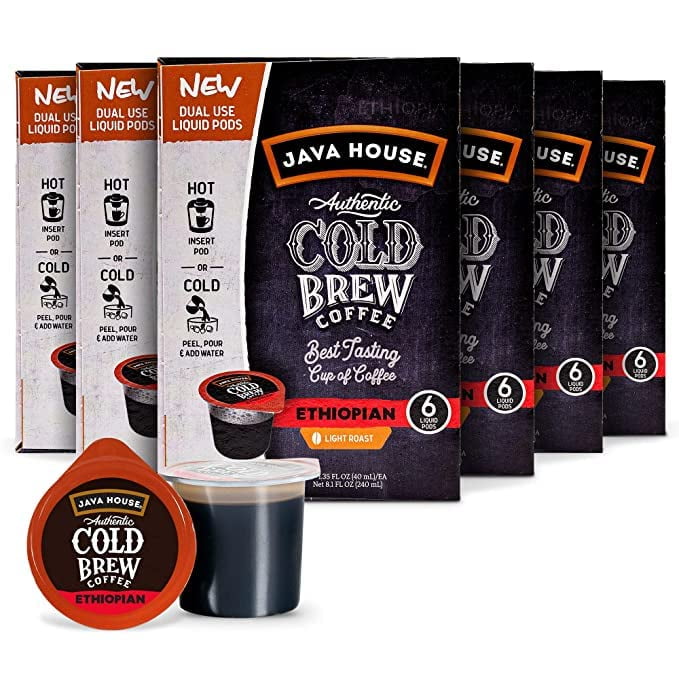 Java House Cold Brew Coffee Concentrate Single Serve Liquid Pods ...