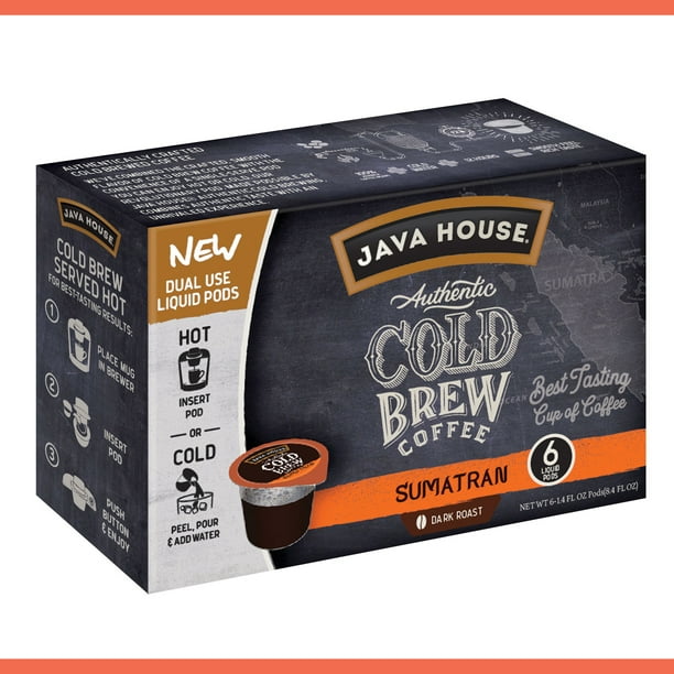 Java House Cold Brew Coffee Pods, Sumatran, 6 Count - Walmart.com