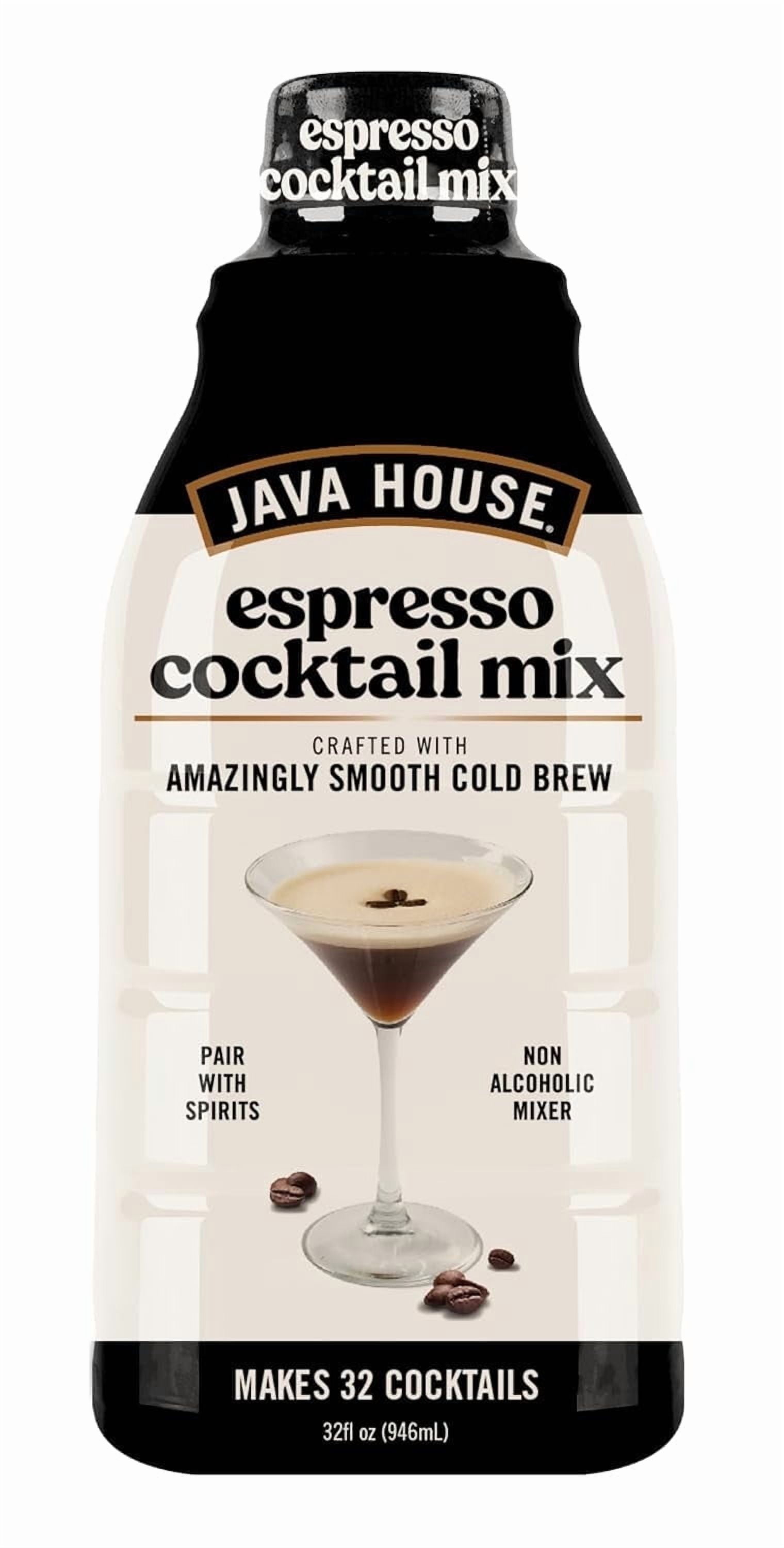 Java House Cold Brew Espresso Cocktail Mix, 32oz, Makes 32 Cocktails ...