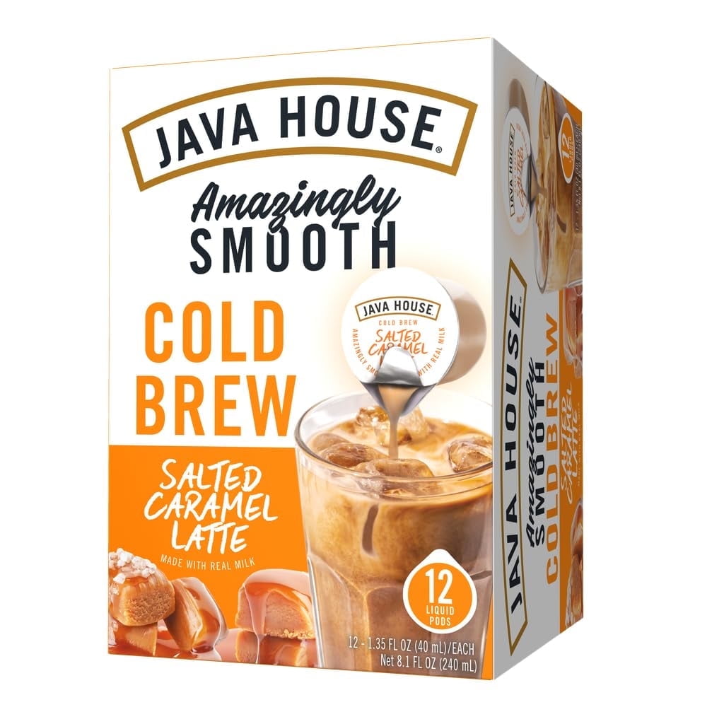 Java House Cold Brew Latte Coffee Concentrate Single Serve Liquid Pods ...