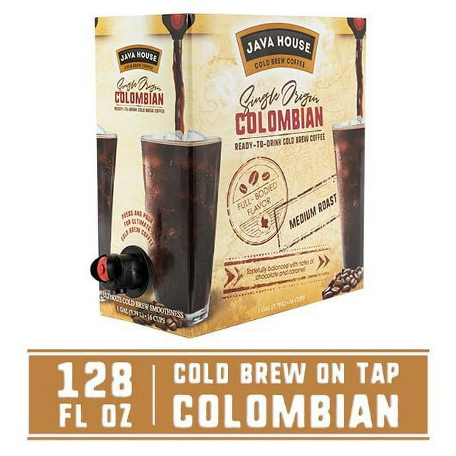 Java House Single Origin Cold Brew Coffee On Tap, Colombian Black, No ...