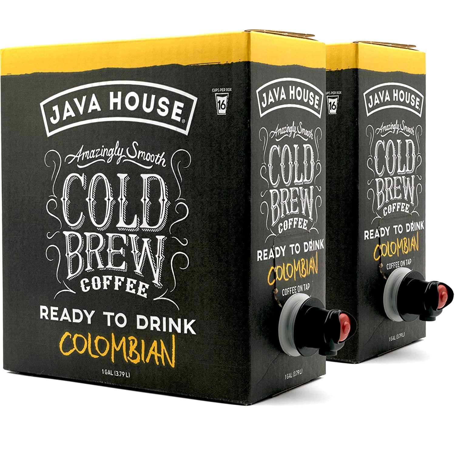 Java HouseCold Brew Coffee On Tap, (128 Fluid Ounce Box) Not a Concentrate, No Sugar, Ready to ...