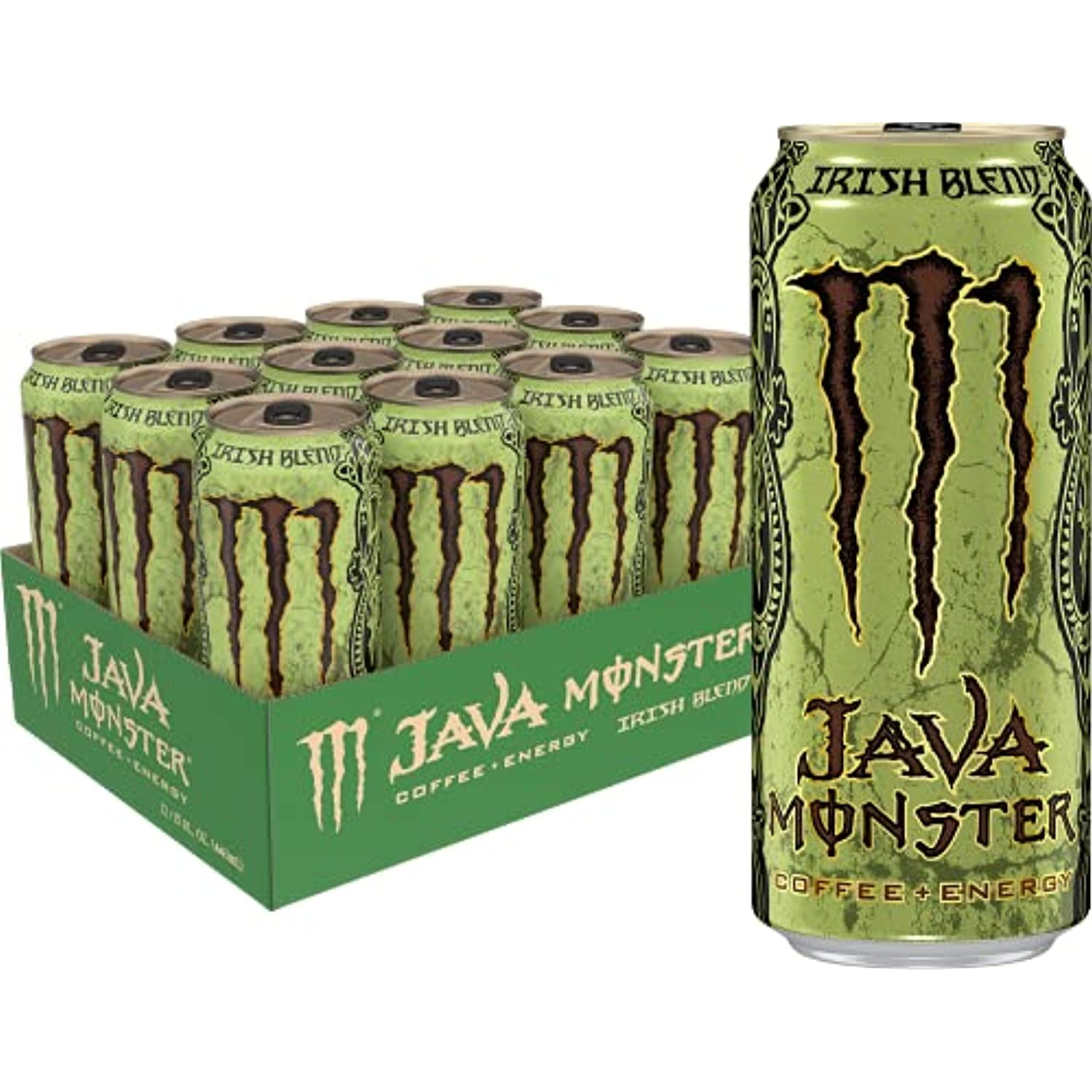 Java Monster Irish Blend, Coffee + Energy Drink, 15oz, Pack of 12 ...