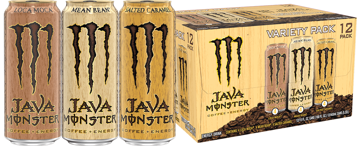 Java Monster VP, Loca Moca, Mean Bean, Salted Caramel, Coffee + Energy ...