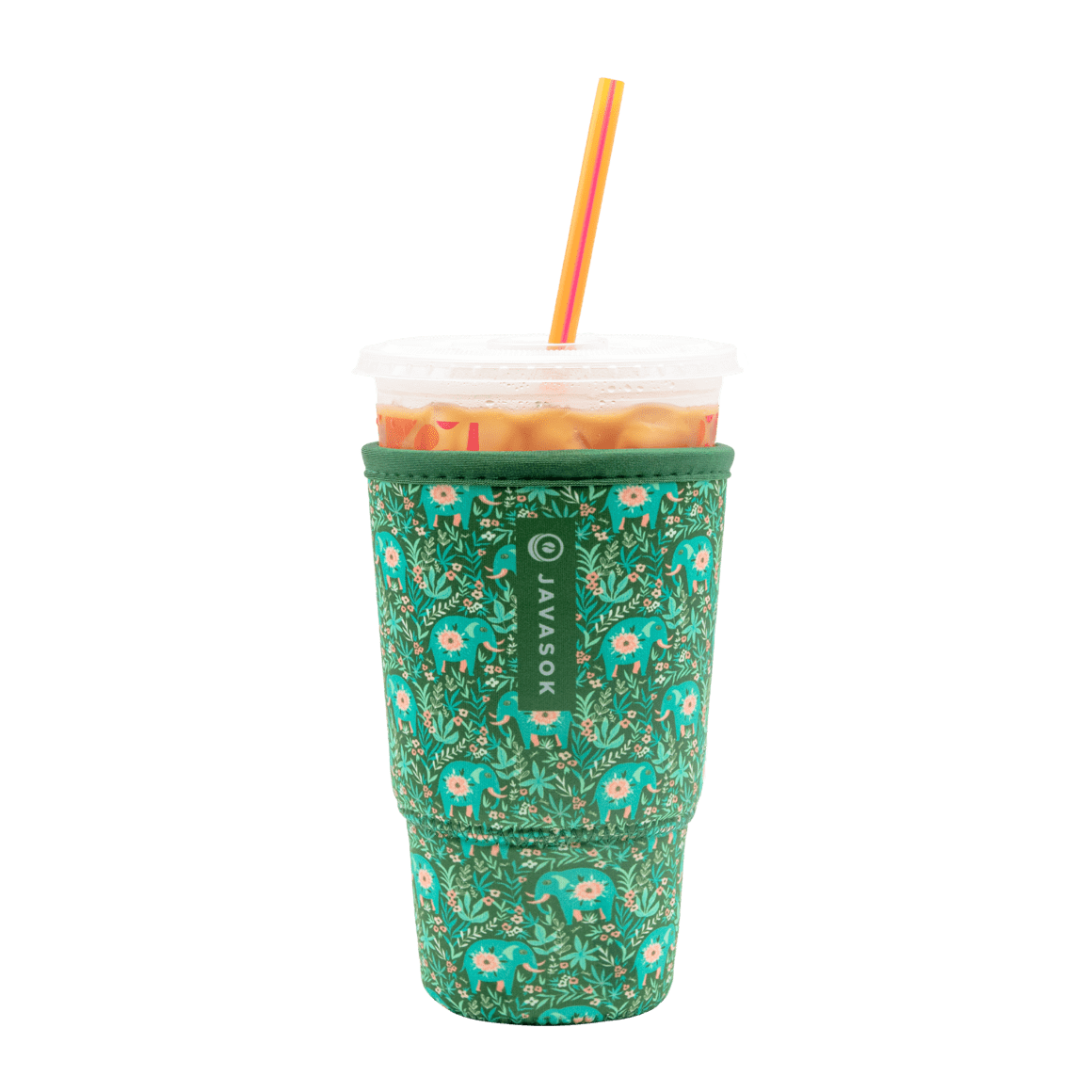 Java Sok Reusable Iced Coffee Cup Insulator Sleeve for Cold Beverages ...