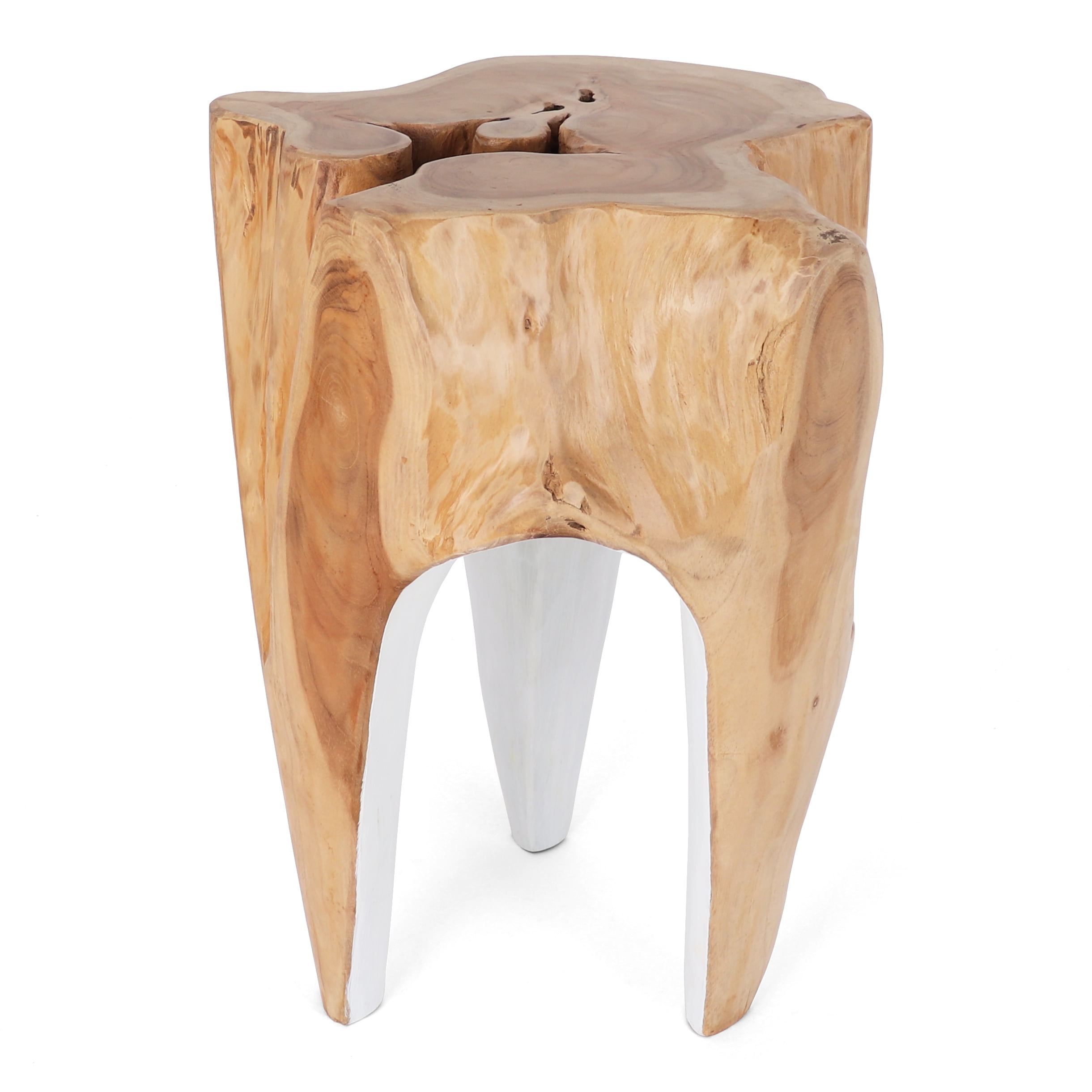 Free Shipping! Rutledge & King Java Teak Root Stool - Boho Teak Accent ...