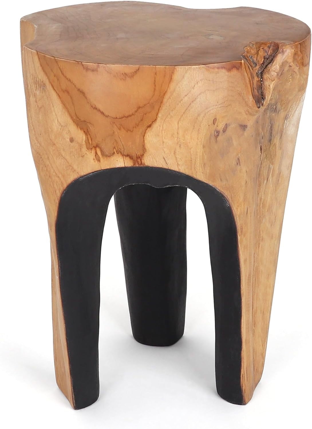 Java Teak Root Stool - Wooden Stool - Teak Boho Side Table - Teak Accent Table - Teak Tree Stump ...