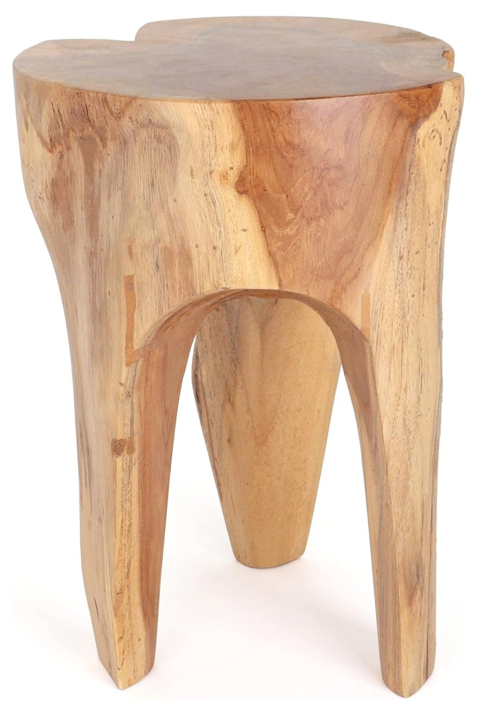 Java Teak Root Stool - Wooden Stool - Teak Boho Side Table - Teak Accent Table - Teak Tree Stump ...