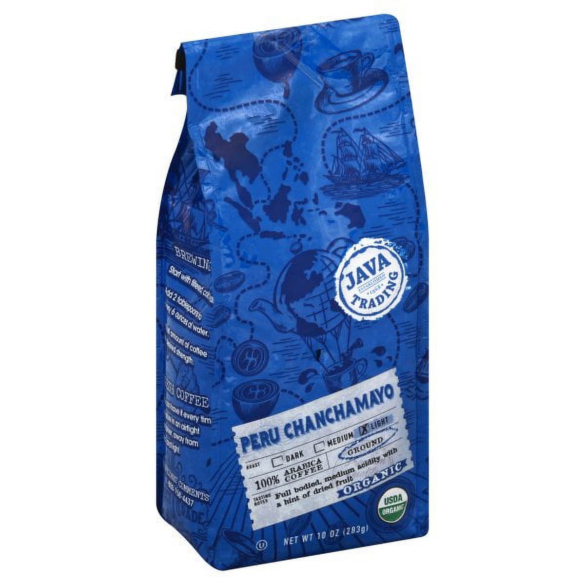 Java Trading Peru Chanchamayo, Organic Ground Coffee, Light Roast, 10 Oz - Walmart.com