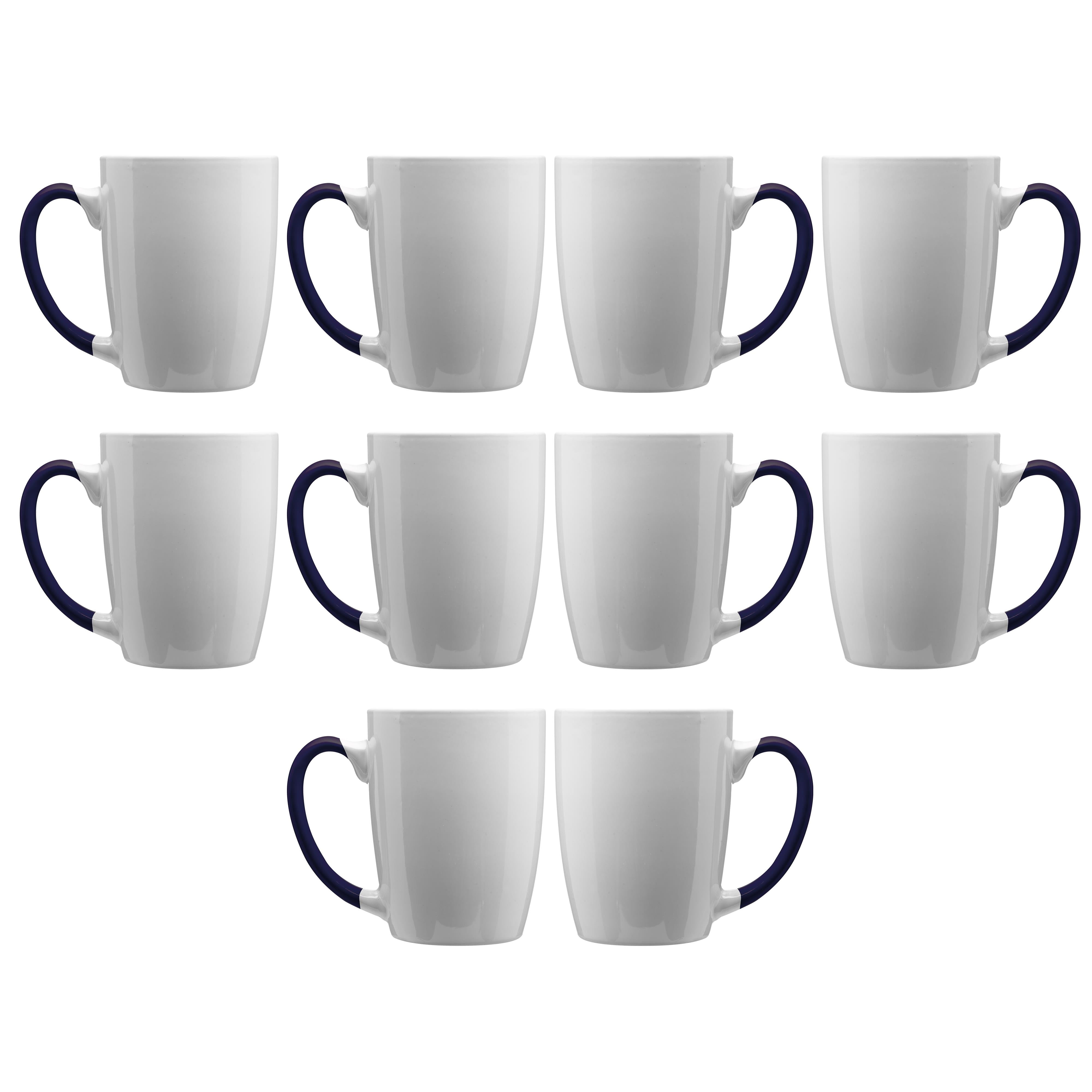 Java Two-Tone Coffee Mugs 12 oz. Set of 10, Bulk Pack - Perfect for ...