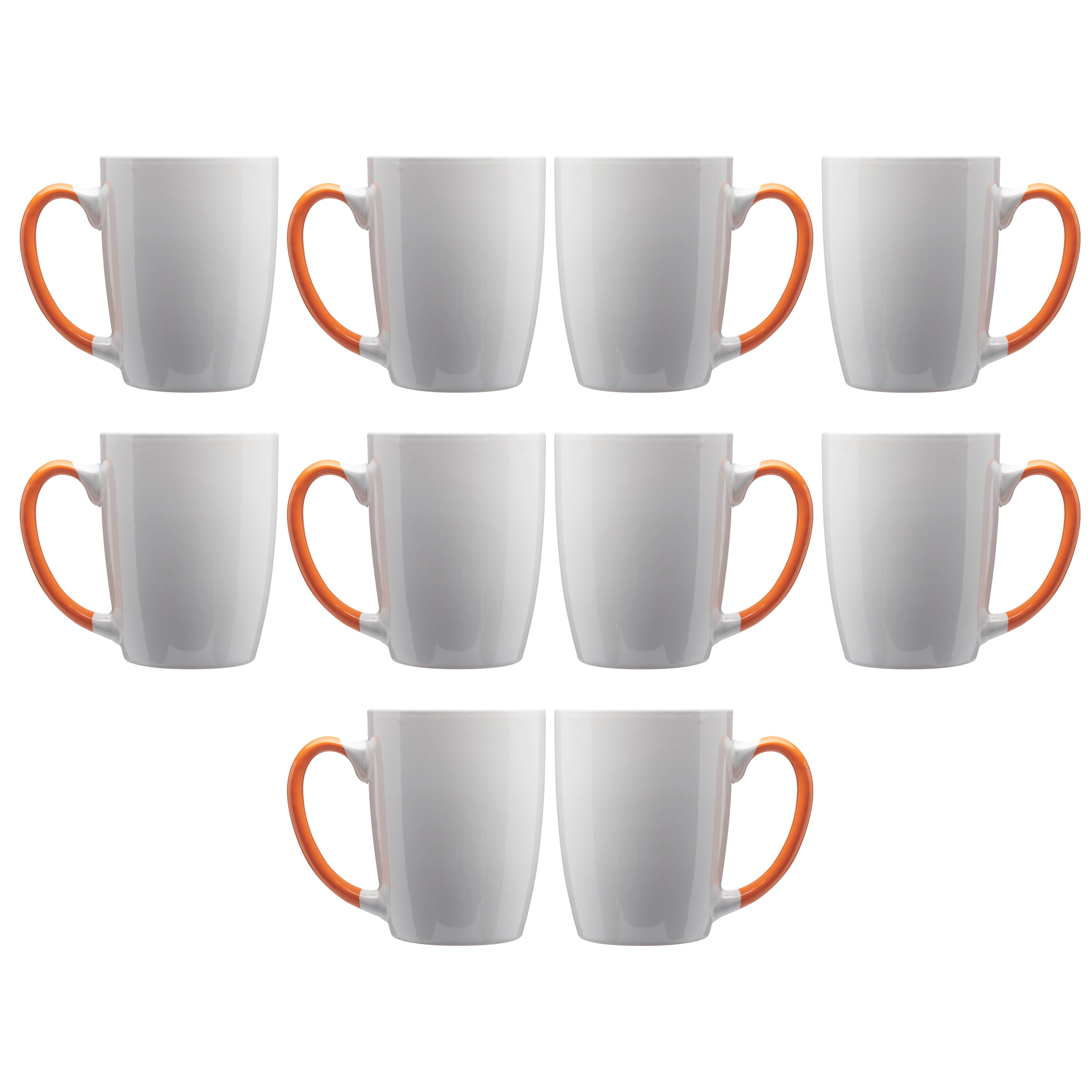 Java Two-Tone Ceramic Latte Cups 12 oz. Set of 10 - Perfect for ...